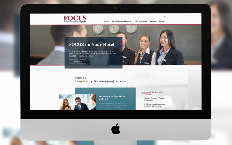 Focus Hotel Bookkeeping Website Redesign
