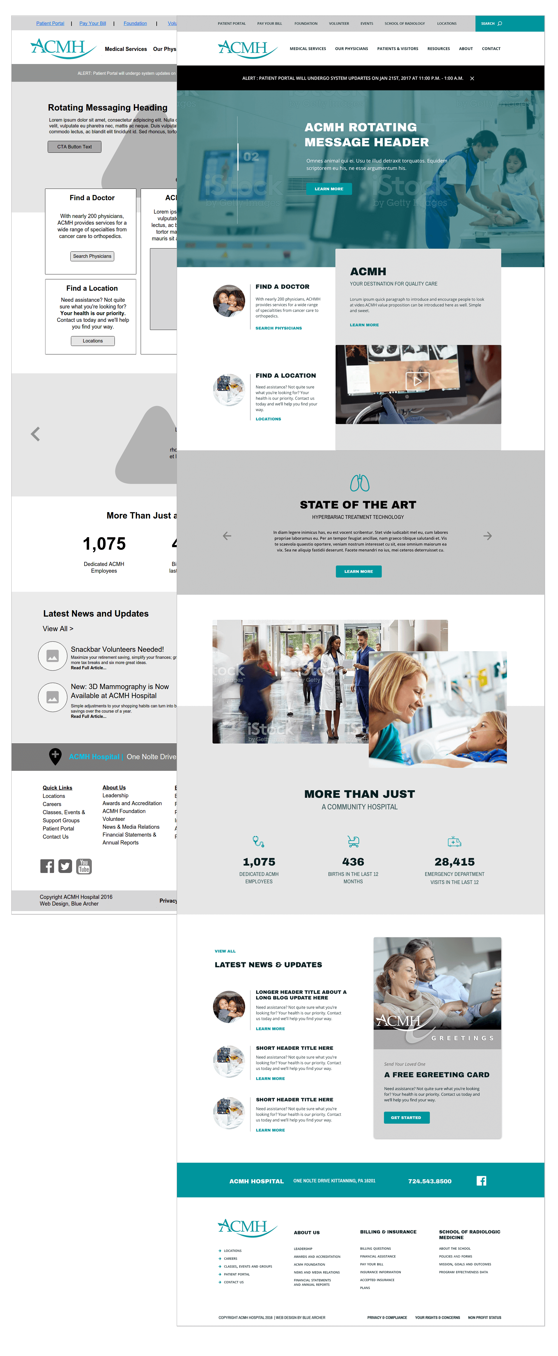 ACMH Hospital Website Case Study