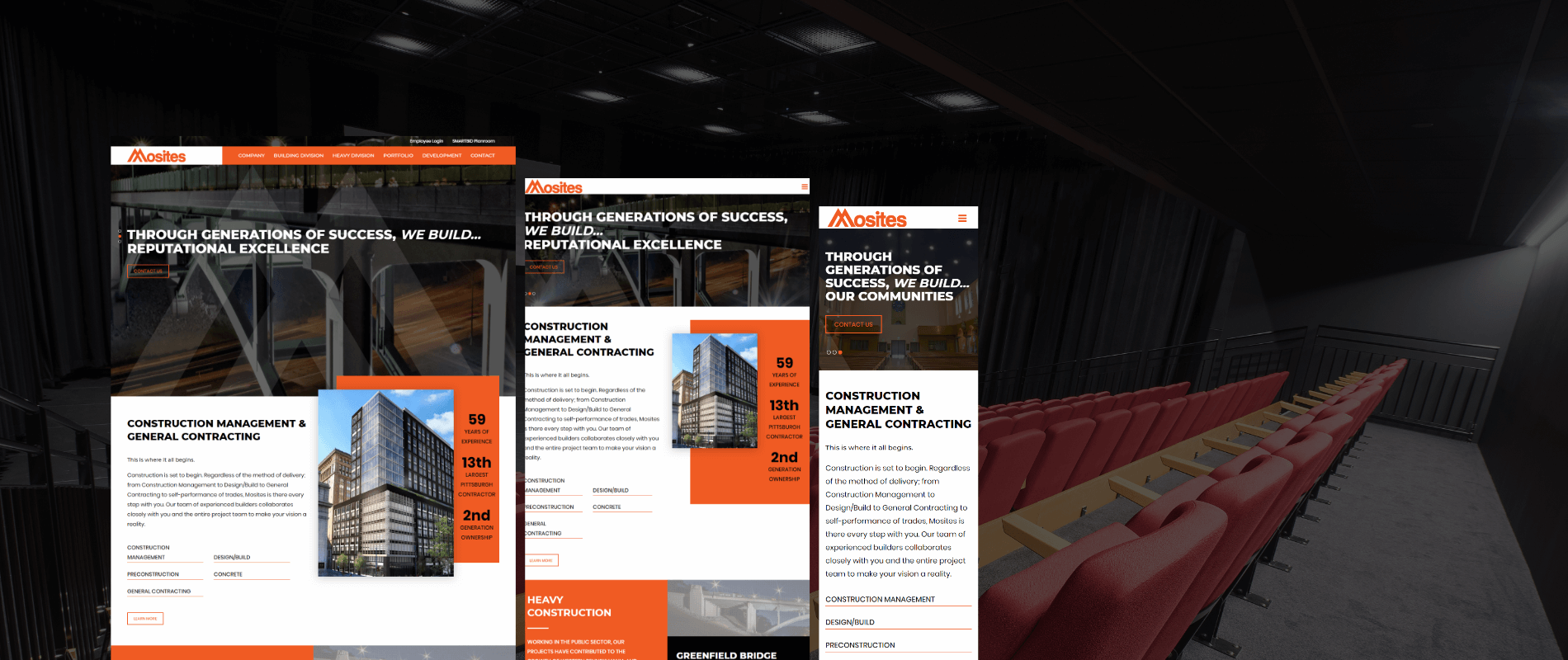 Construction Management Website Case Study | Mosites