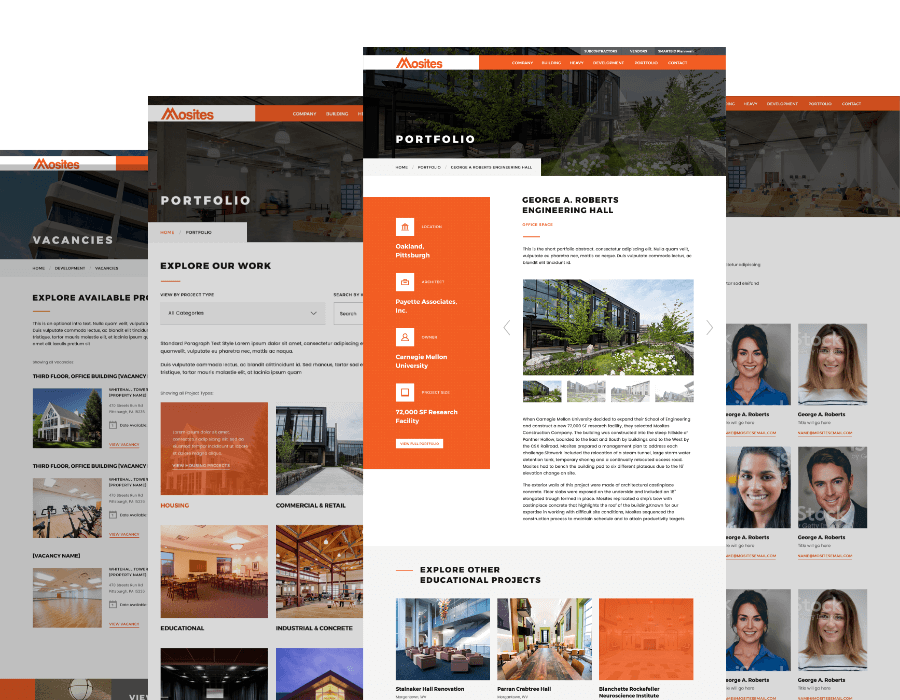 Construction Management Website Case Study | Mosites
