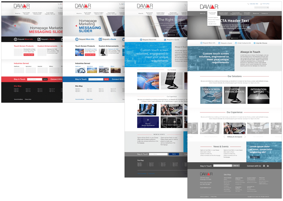 The final homepage projects an energetic, innovative brand and clearly ...
