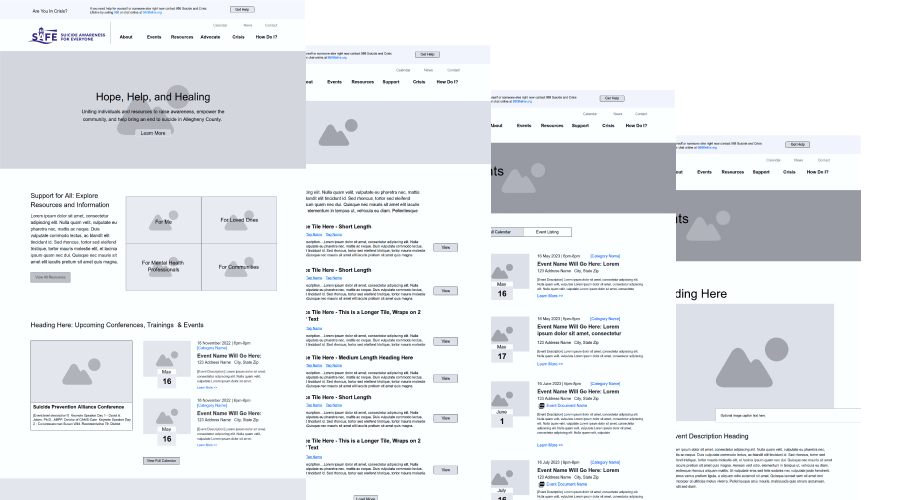 SAFE (Suicide Awareness for Everyone) Website Design Case Study