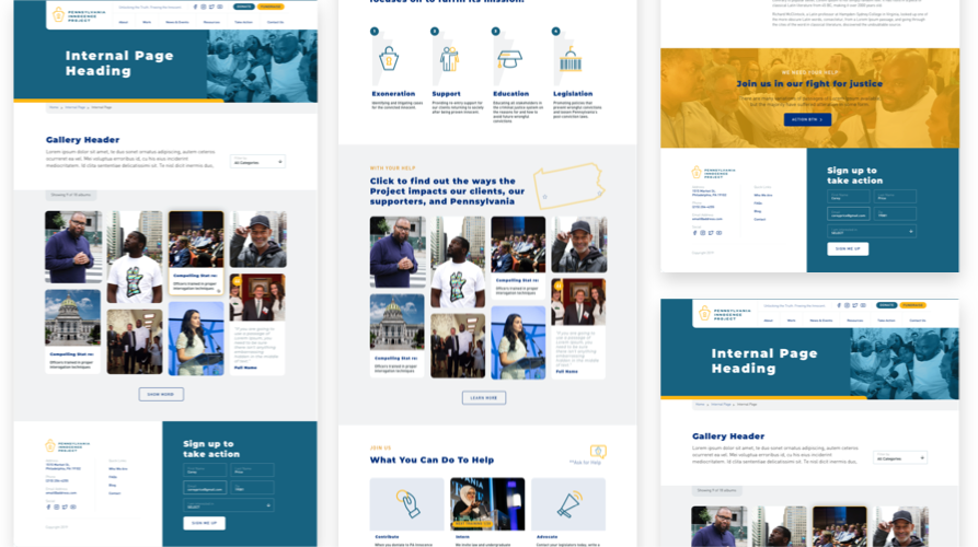 Case study for the Pennsylvania Innocence Project website.