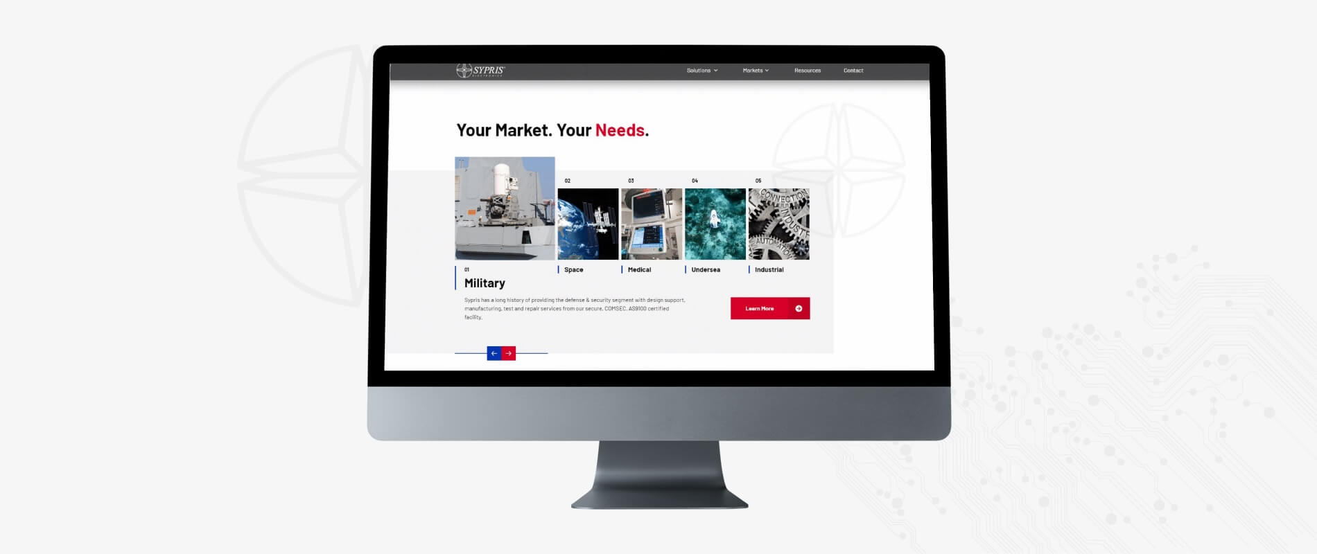 Sypris Electronics Website Case Study