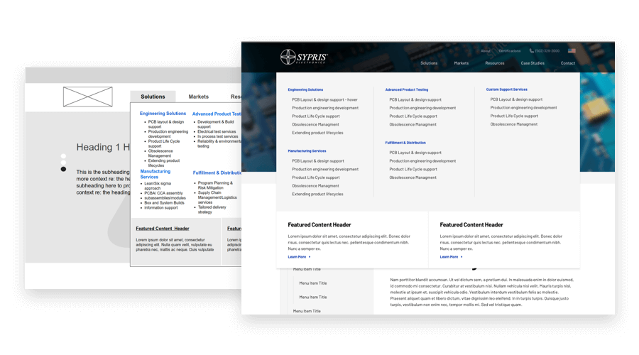 Sypris Electronics Website Case Study