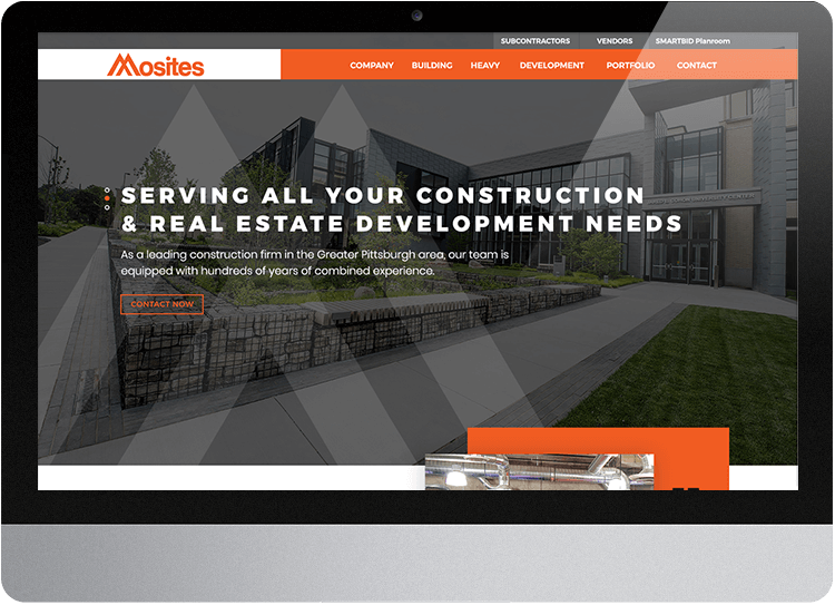 Construction Management Website Case Study | Mosites