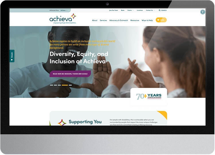 Achieva | Non-profit Website Design Case Study