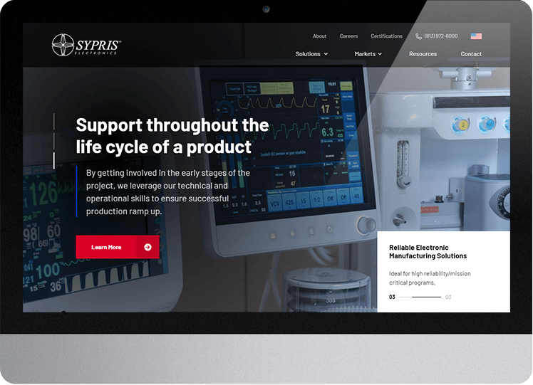 Sypris Electronics Website Case Study